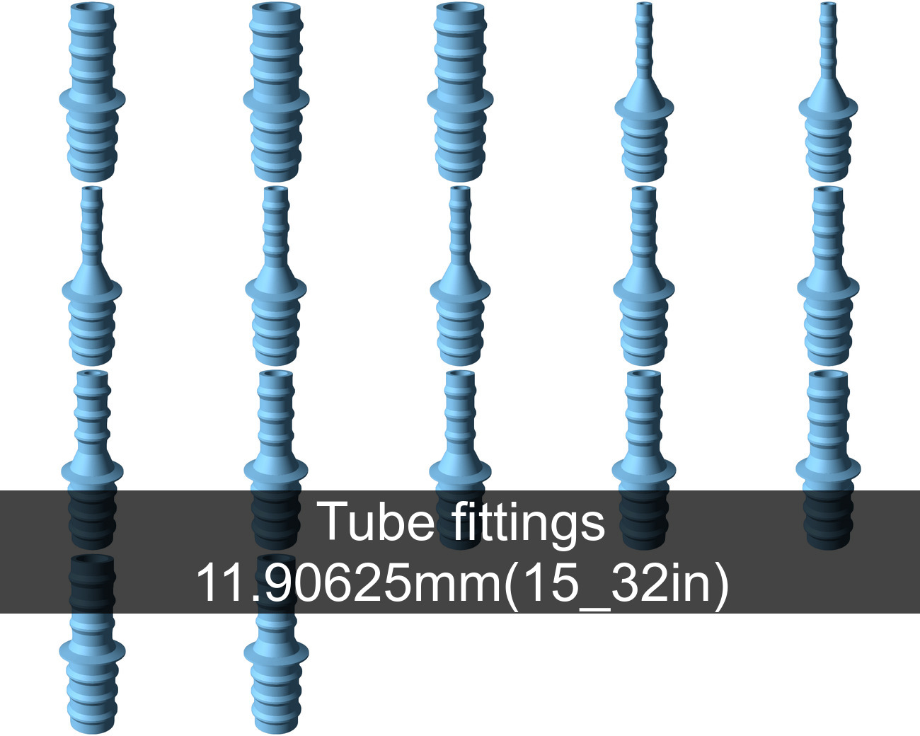 Tube Fittings 4mm-24mm sizes von Max | Kostenloses STL-Modell ...