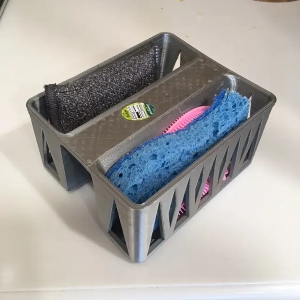 Sponge Holder for Divided Sinks by nightfox90 | Download free STL model ...