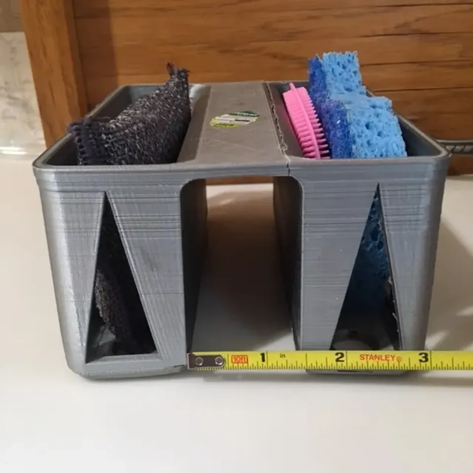 Sponge Holder for Divided Sinks by nightfox90 | Download free STL model ...
