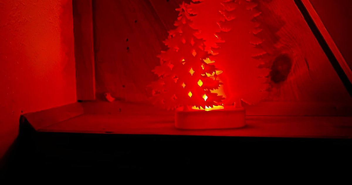 Three Trees Christmas LED Candle by FatalMeltdwn | Download free STL ...