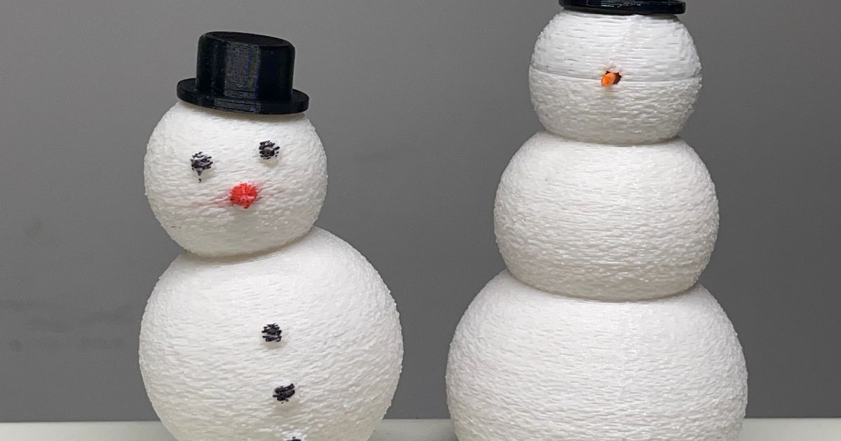 Snowman with print in place feet by CalebTimoteo | Download free STL ...