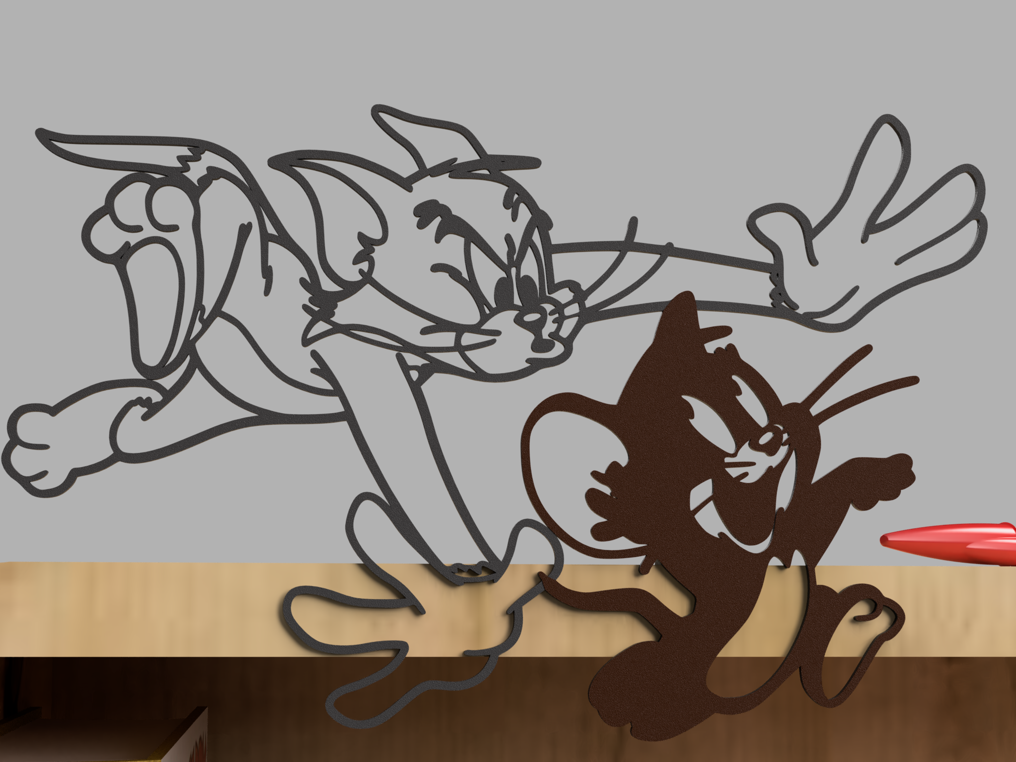 Tom chasing Jerry by Joe | Download free STL model | Printables.com