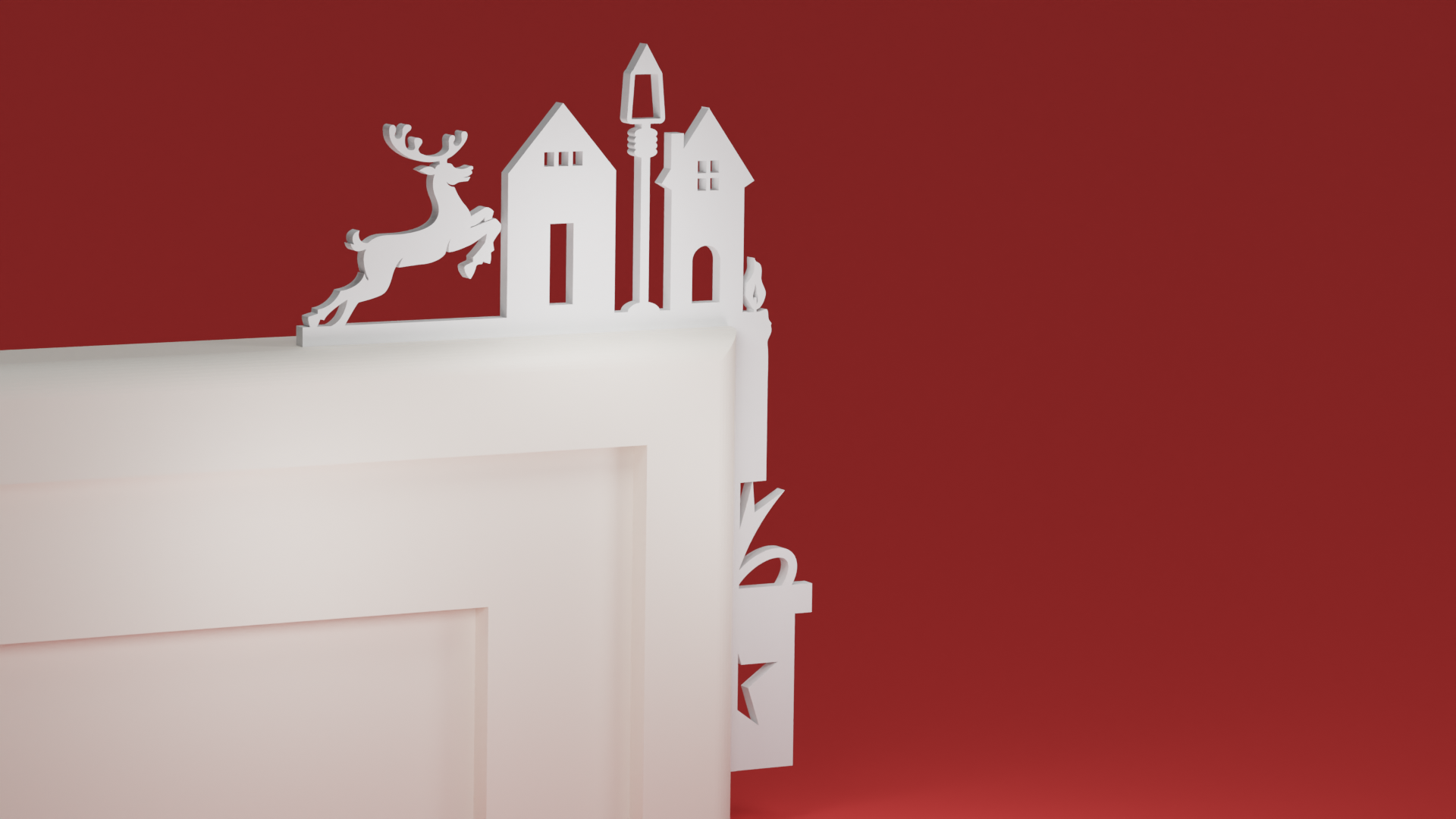 Christmas Door Trim Corner 38 - Reindeer (Christmas ornament) by MaxT ...