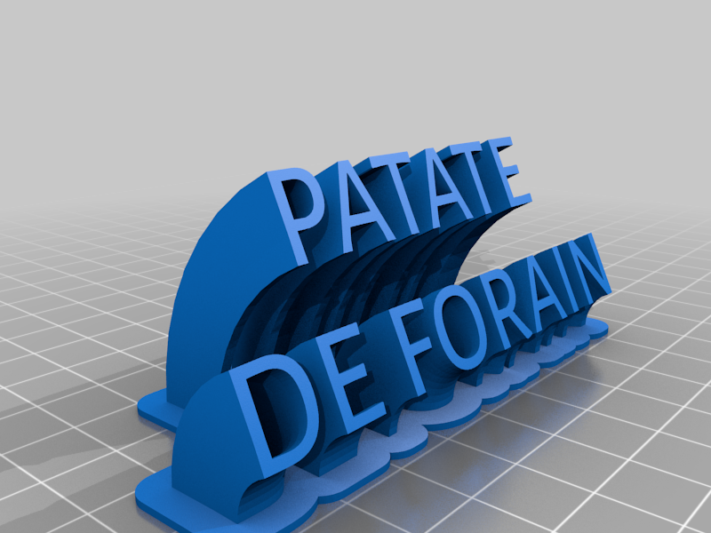 patate 2-line name plate by Fujin Raijin | Download free STL model ...