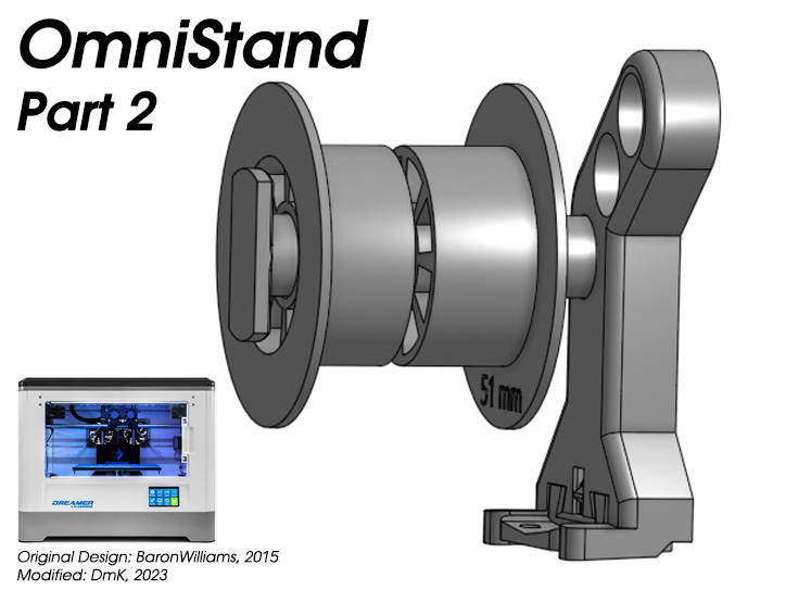 FlashForge Dreamer: OmniStand Rods and Spacers. Part 2 of 2. by DmK | Download free STL model ...