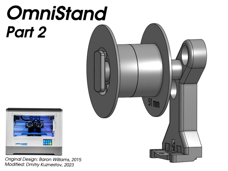 FlashForge Dreamer: OmniStand Rods and Spacers. Part 2 of 2. by DmK | Download free STL model ...