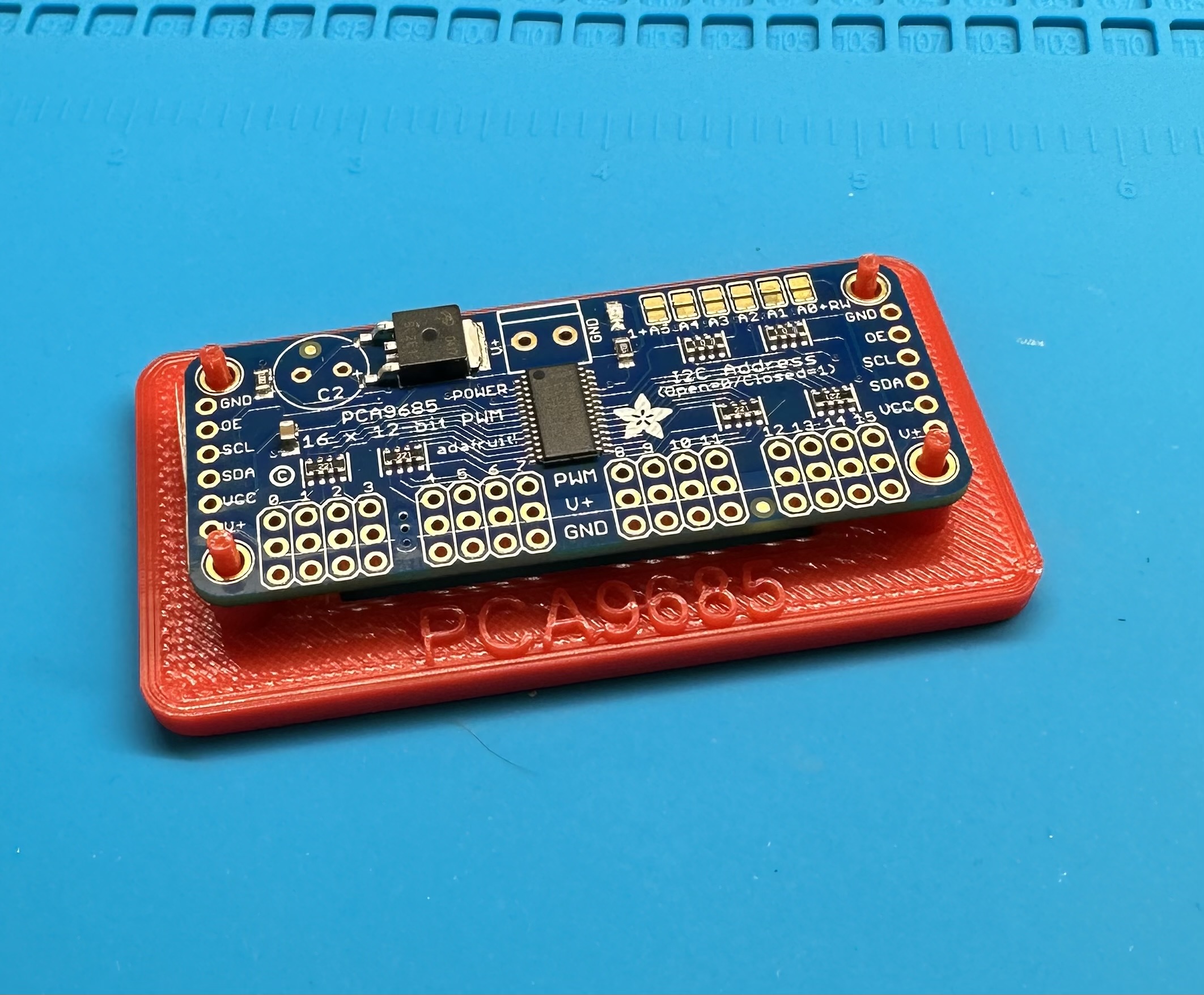 Stand-Off for a PCA9685 Servo Driver PCB by tapaul | Download free STL ...