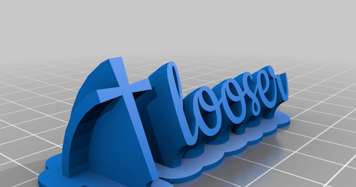looser-line name plate by Fujin Raijin | Download free STL model ...