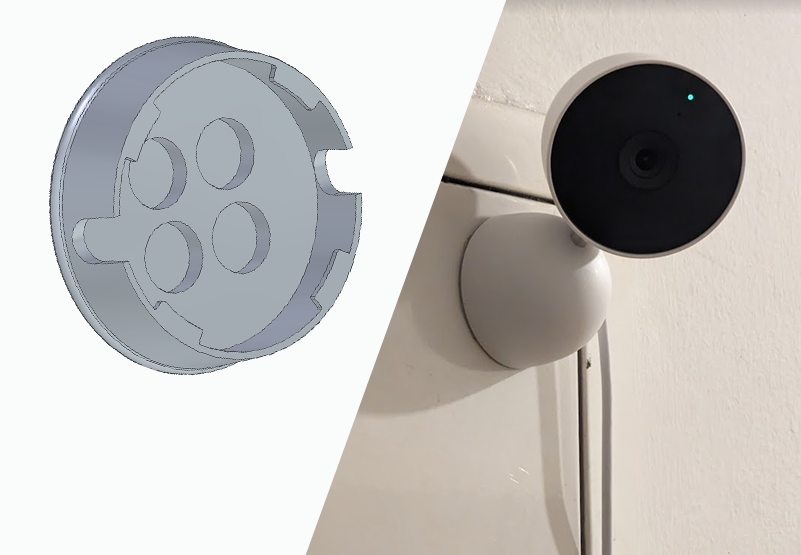 Magnetic Wall Mount / Adapter for Google Nest Cam (Indoor, Wired) by ...