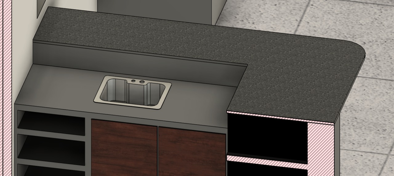 Kitchen CounterTop With Cooktop by Thiago Oliveira Cabral | Download ...