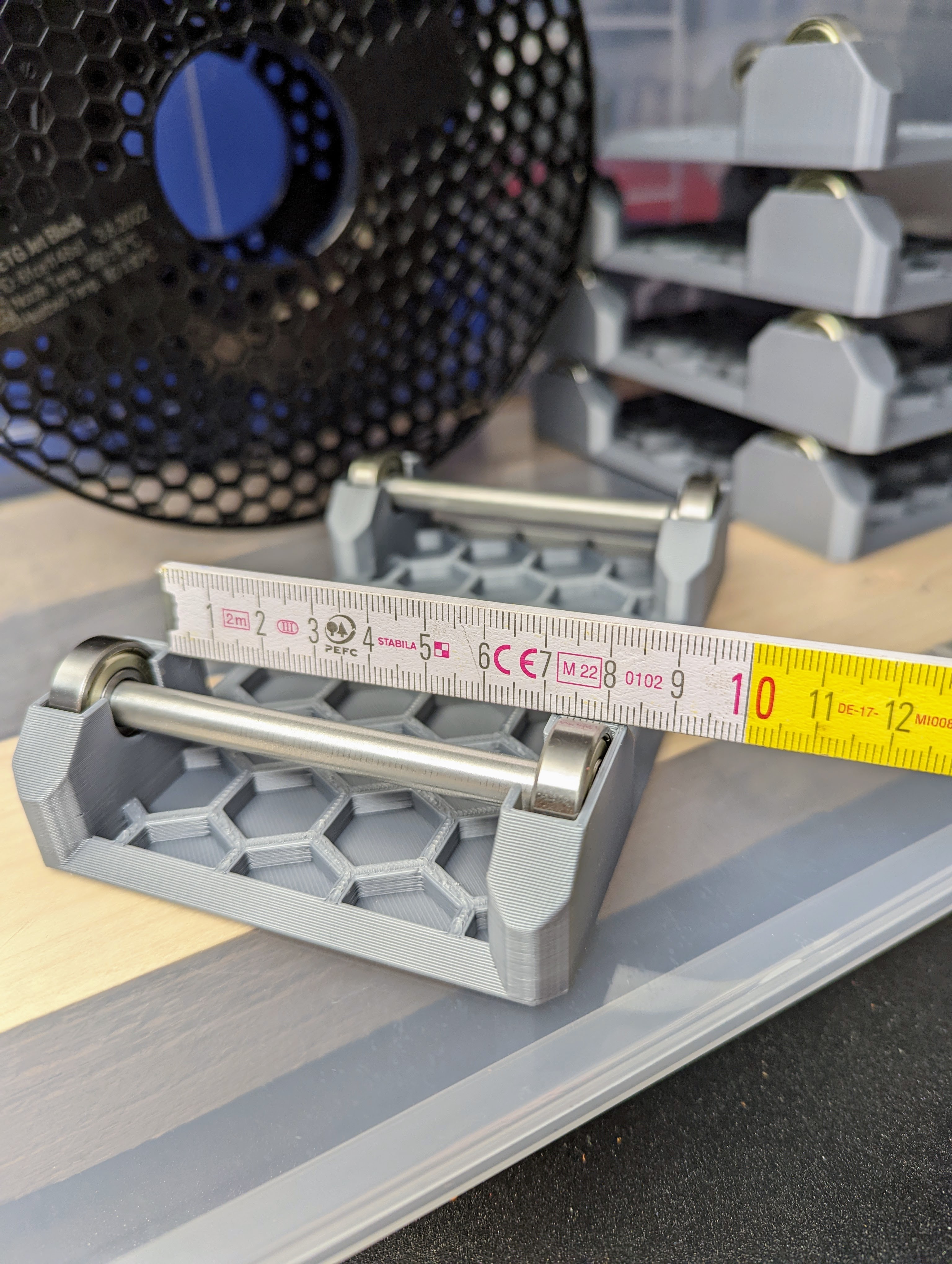 Filament Spool Roller Base for