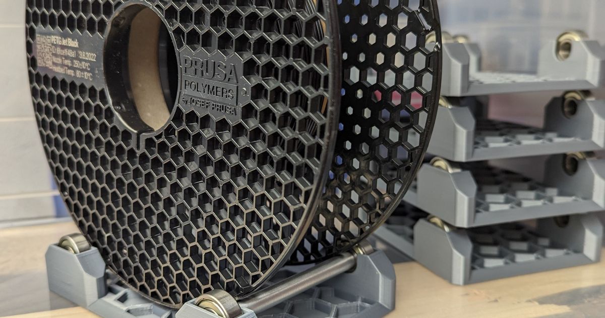 Filament Spool Roller Base for