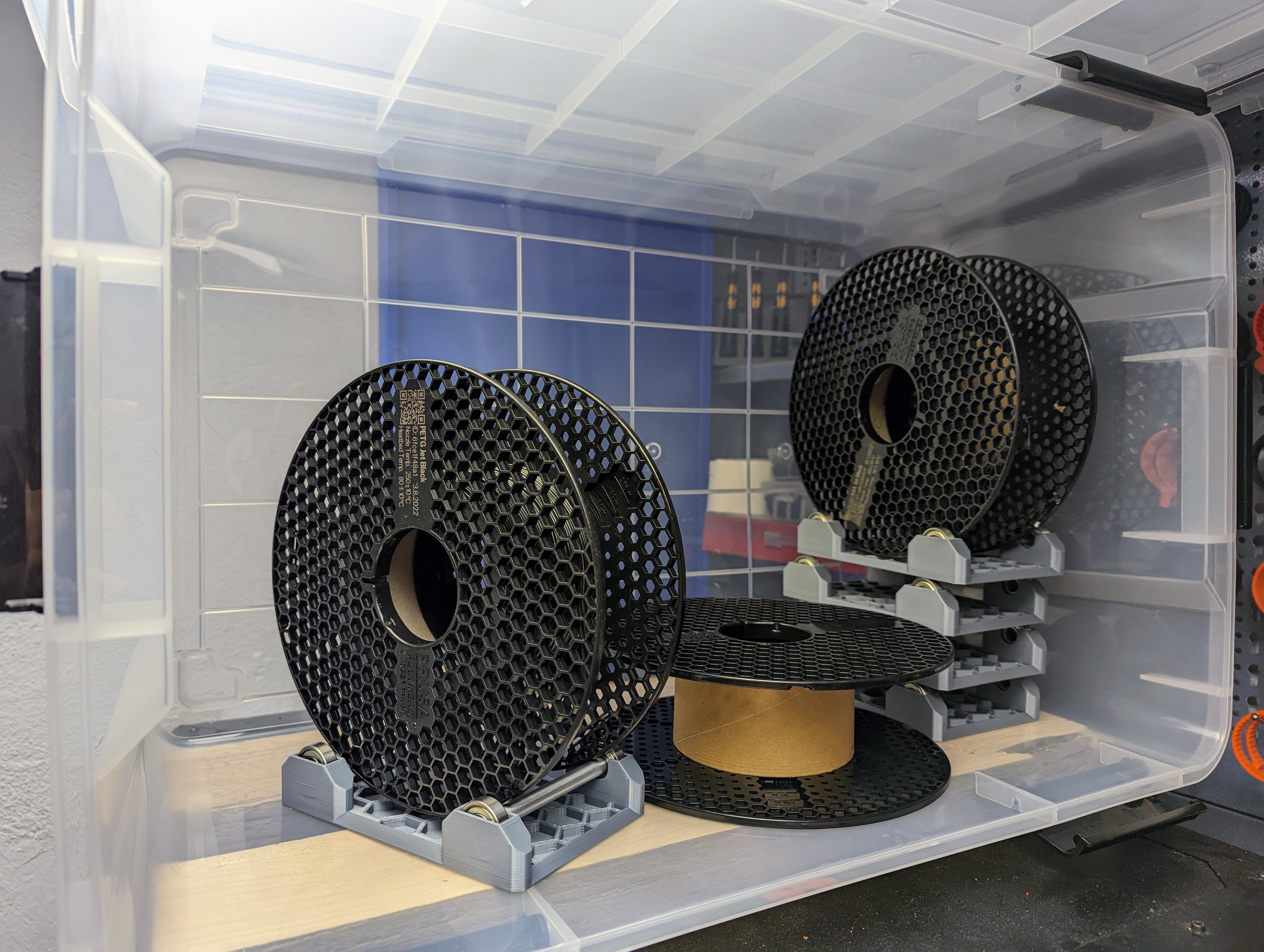 Filament Spool Roller Base for