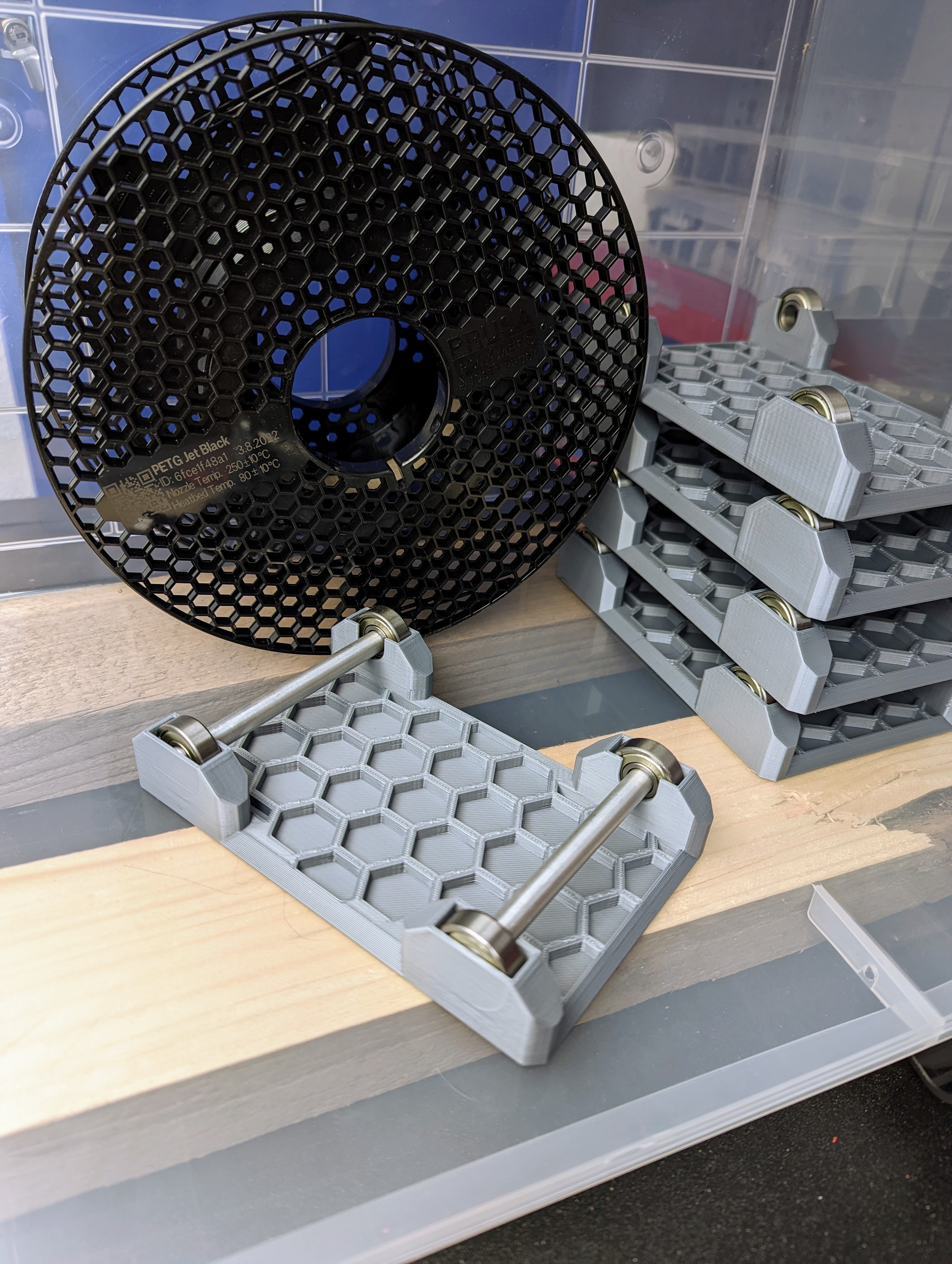 Filament Spool Roller Base for