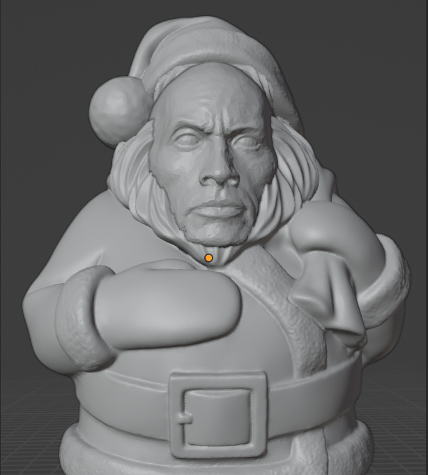 Santa Rock | Dwayne Johnson by Jerry Bush | Download free STL model ...