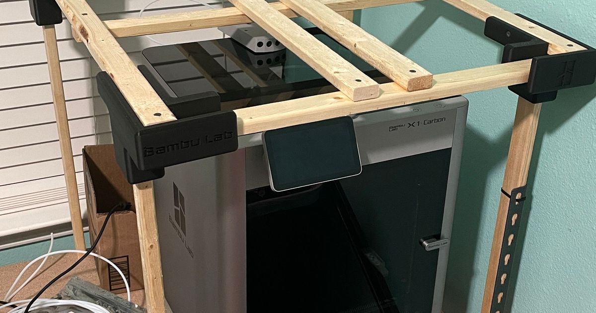 Bambu Lab 4x AMS Shelf/Rack Brackets by Shurdle3D | Download free STL ...