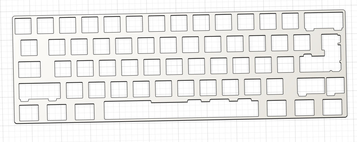 Gummy O-ring 60% Keyboard Plate (Universal Layout) by sprite222 ...