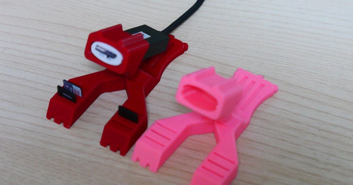 SD card reader holder by three-spot | Download free STL model ...