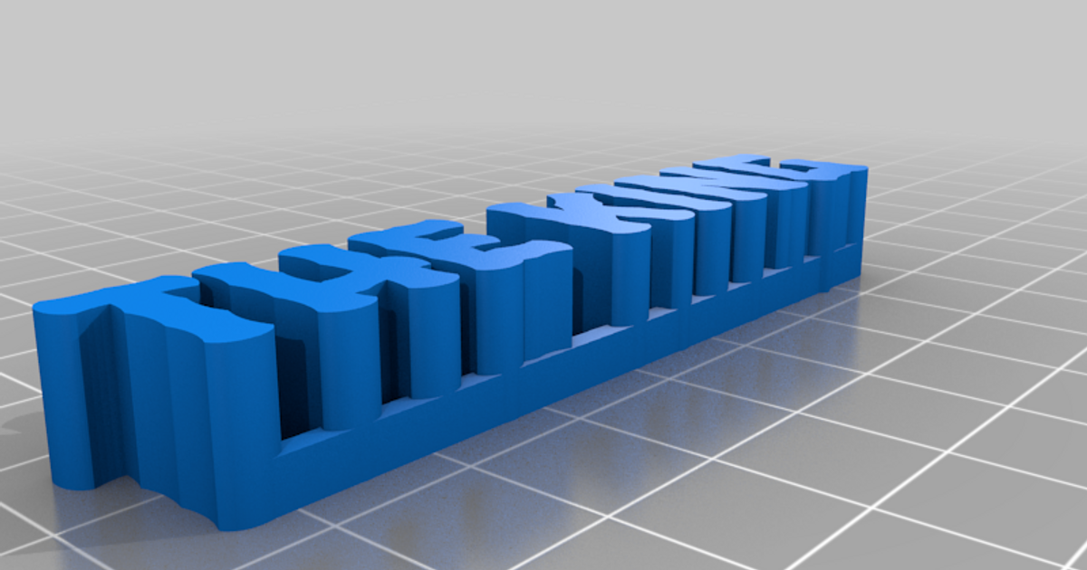 the king 3D name plate by Fujin Raijin | Download free STL model ...