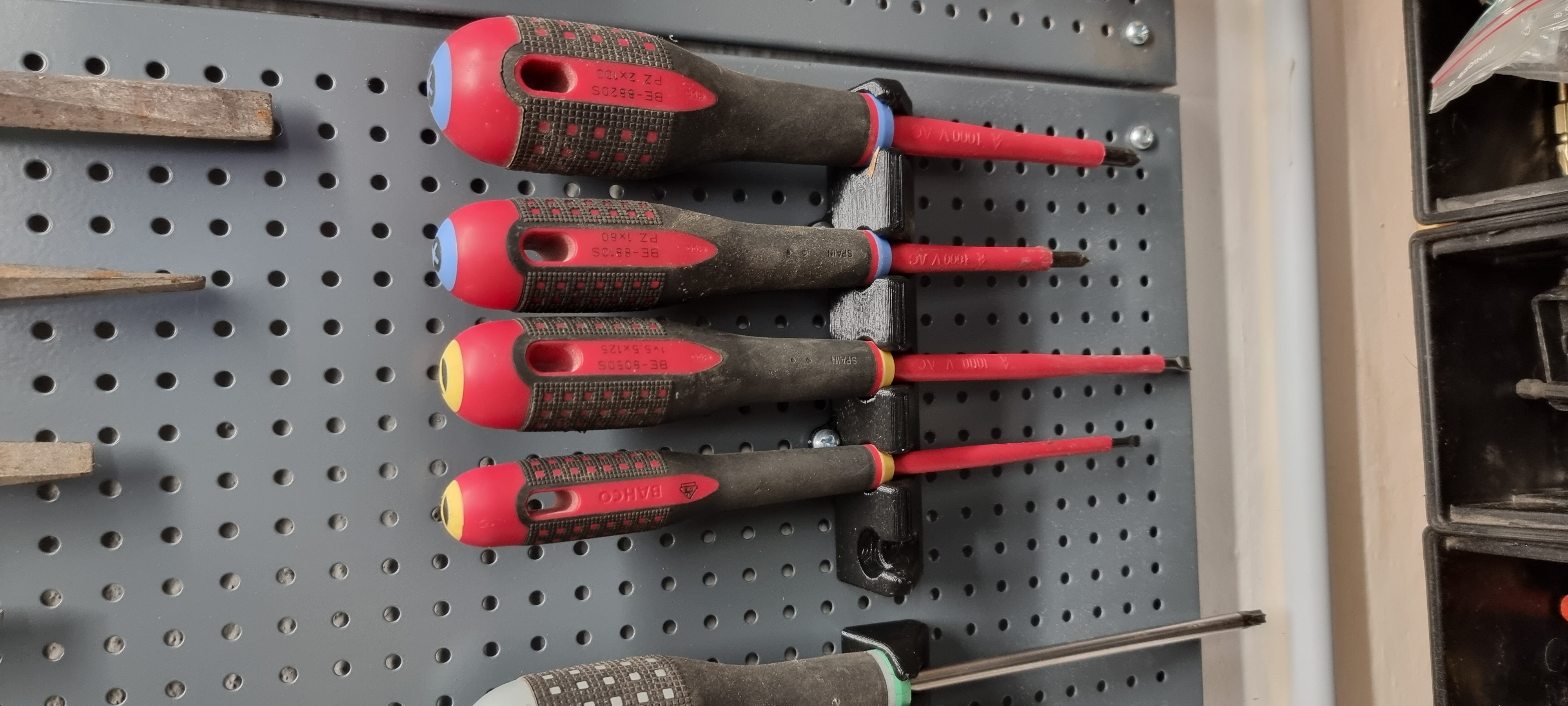 Bahco screwdriver mount fits Biltema pegboard by Quist | Download free ...