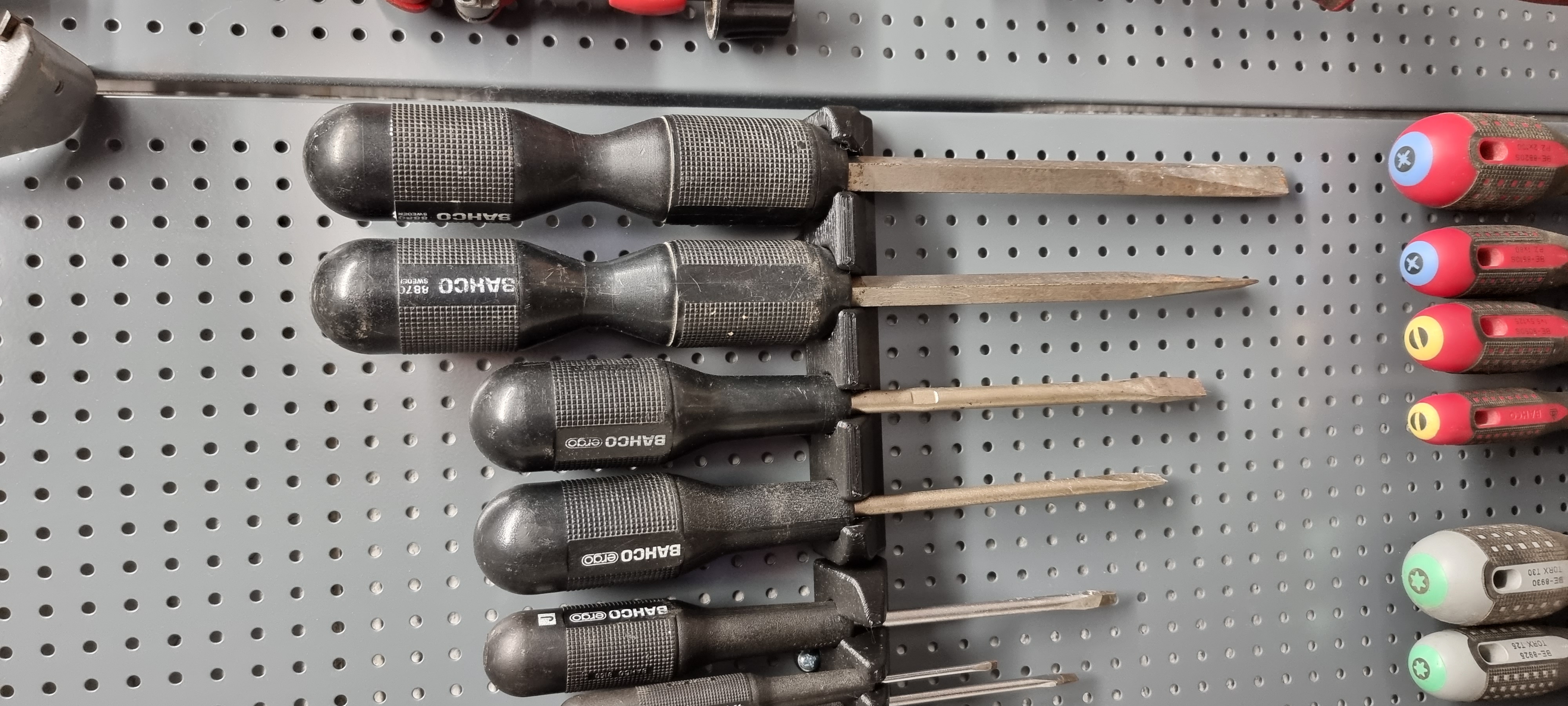 Bahco screwdriver mount fits Biltema pegboard by Quist | Download free ...