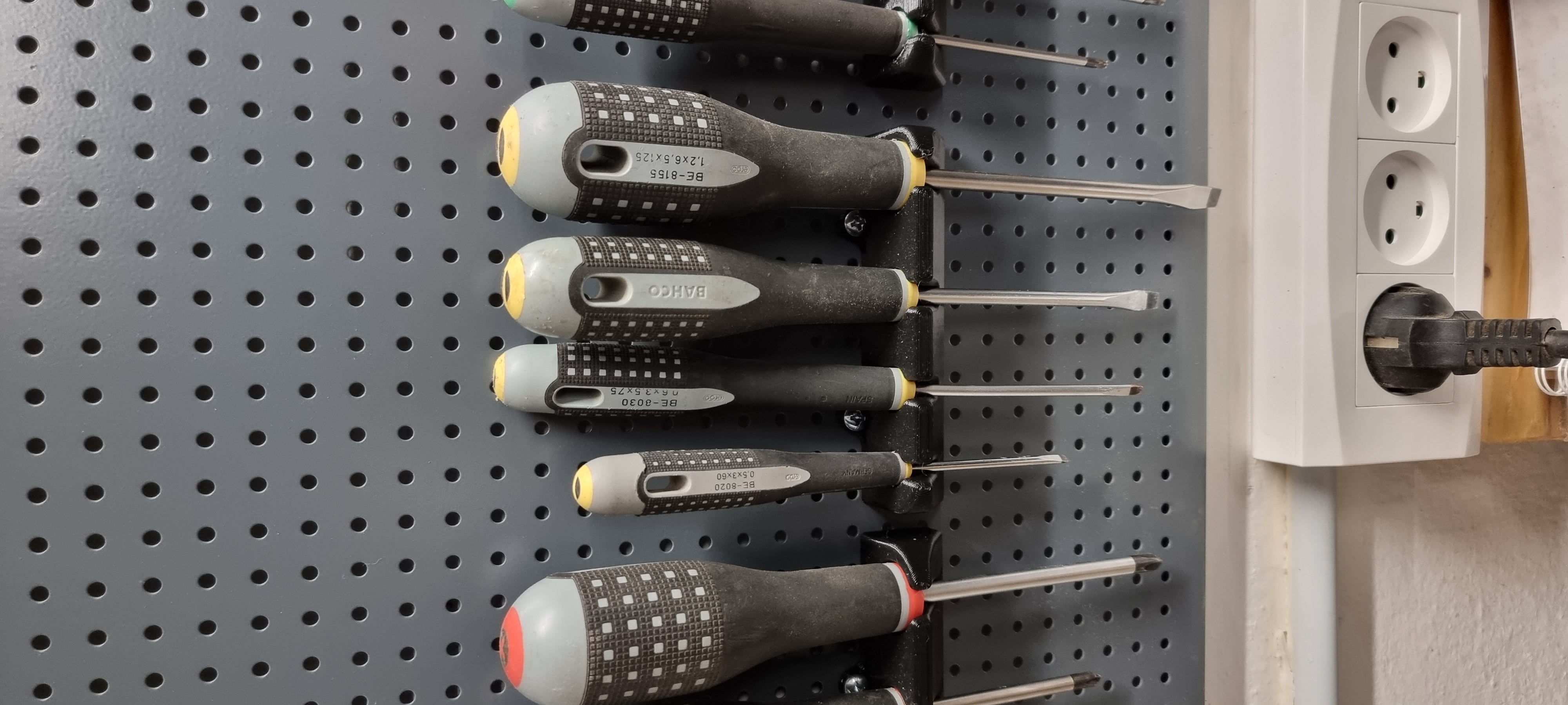 Bahco screwdriver mount fits Biltema pegboard by Quist | Download free ...