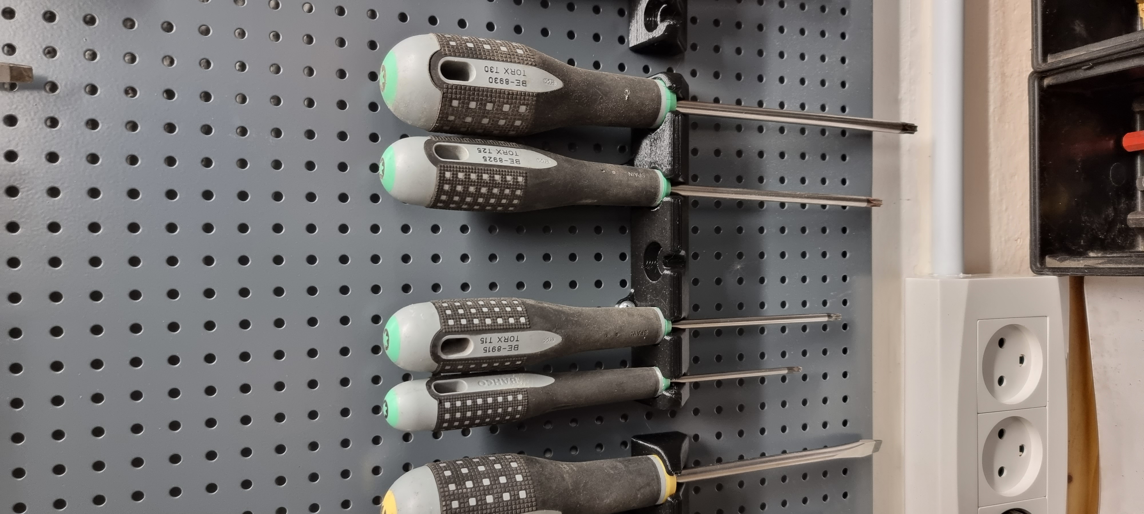Bahco screwdriver mount fits Biltema pegboard by Quist | Download free ...