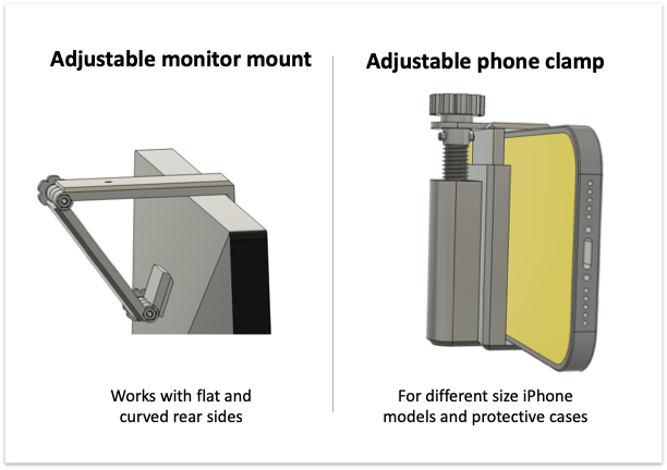 External Monitor Mount for iPhone Continuity Camera by fuchsr ...