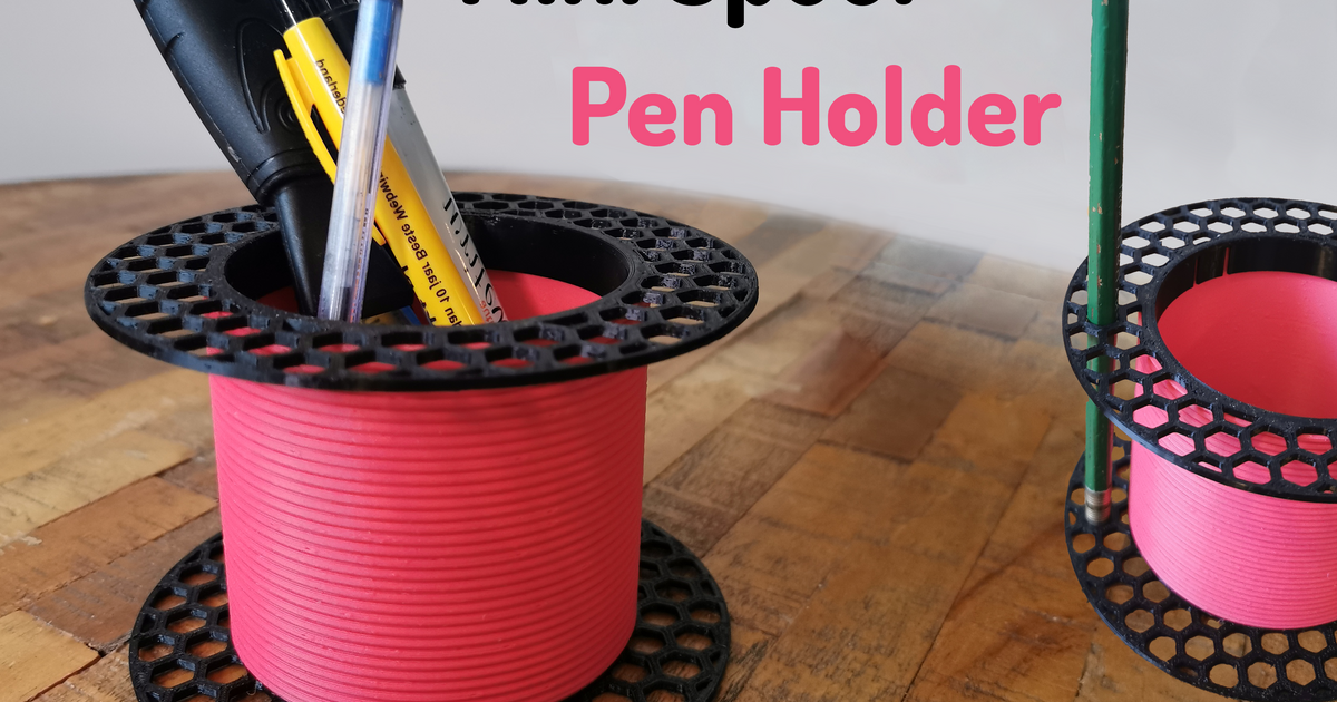Mini Filament Spool Pen Holder by TomoDesigns | Download free STL model ...