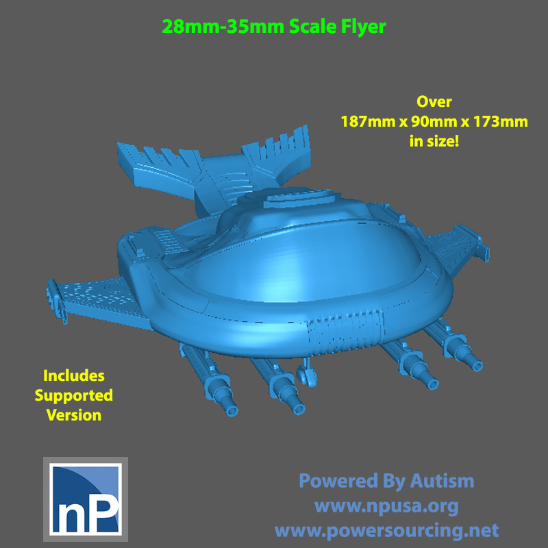 28mm/35mm Sci-Fi Flyer by np-dev | Download free STL model | Printables.com