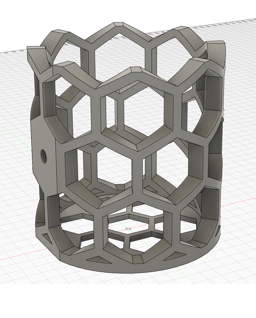 Hexagon Can Holder flat back by JRosello | Download free STL model ...