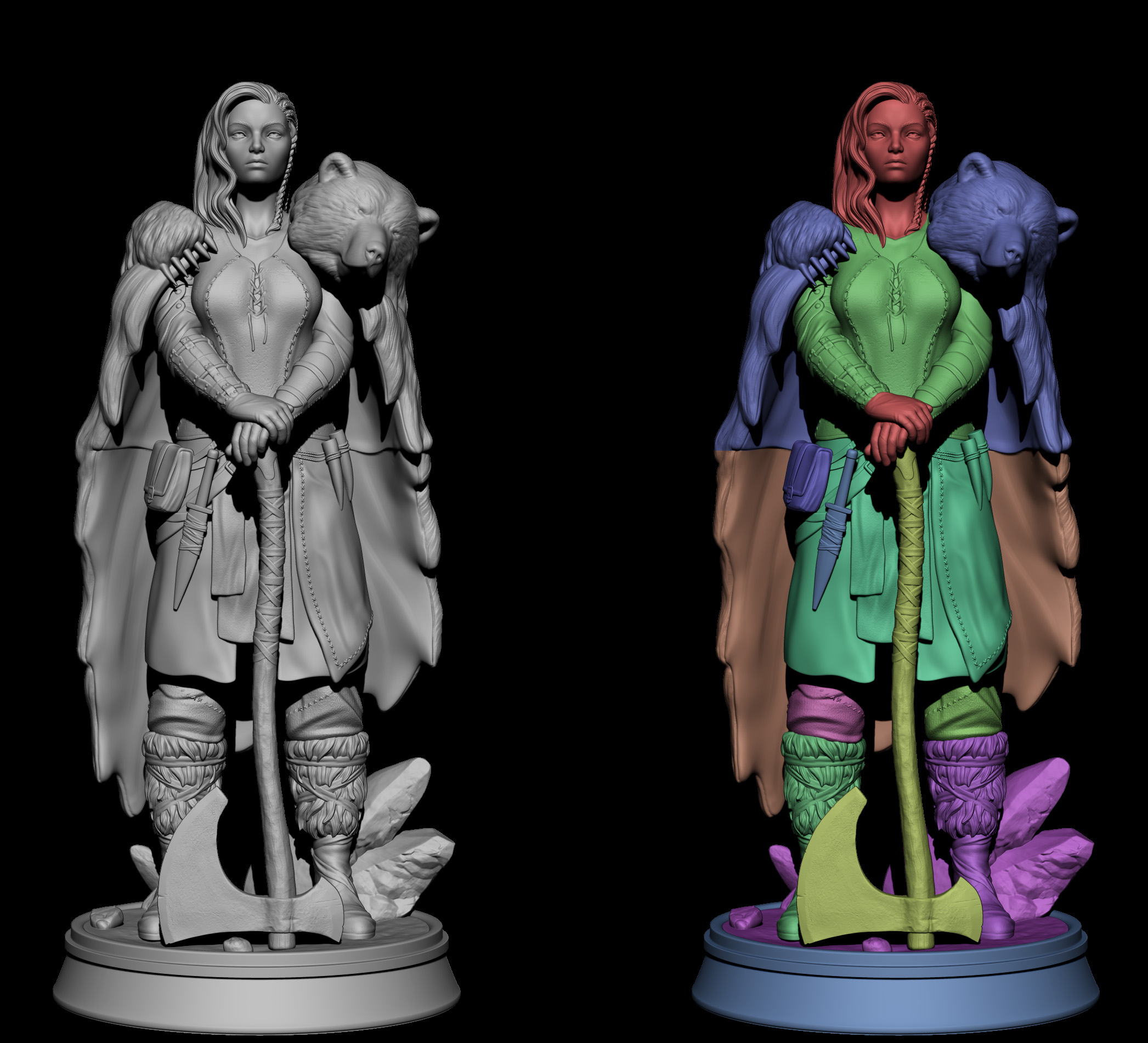 Barbarian Woman by AndréCgArt | Download free STL model | Printables.com
