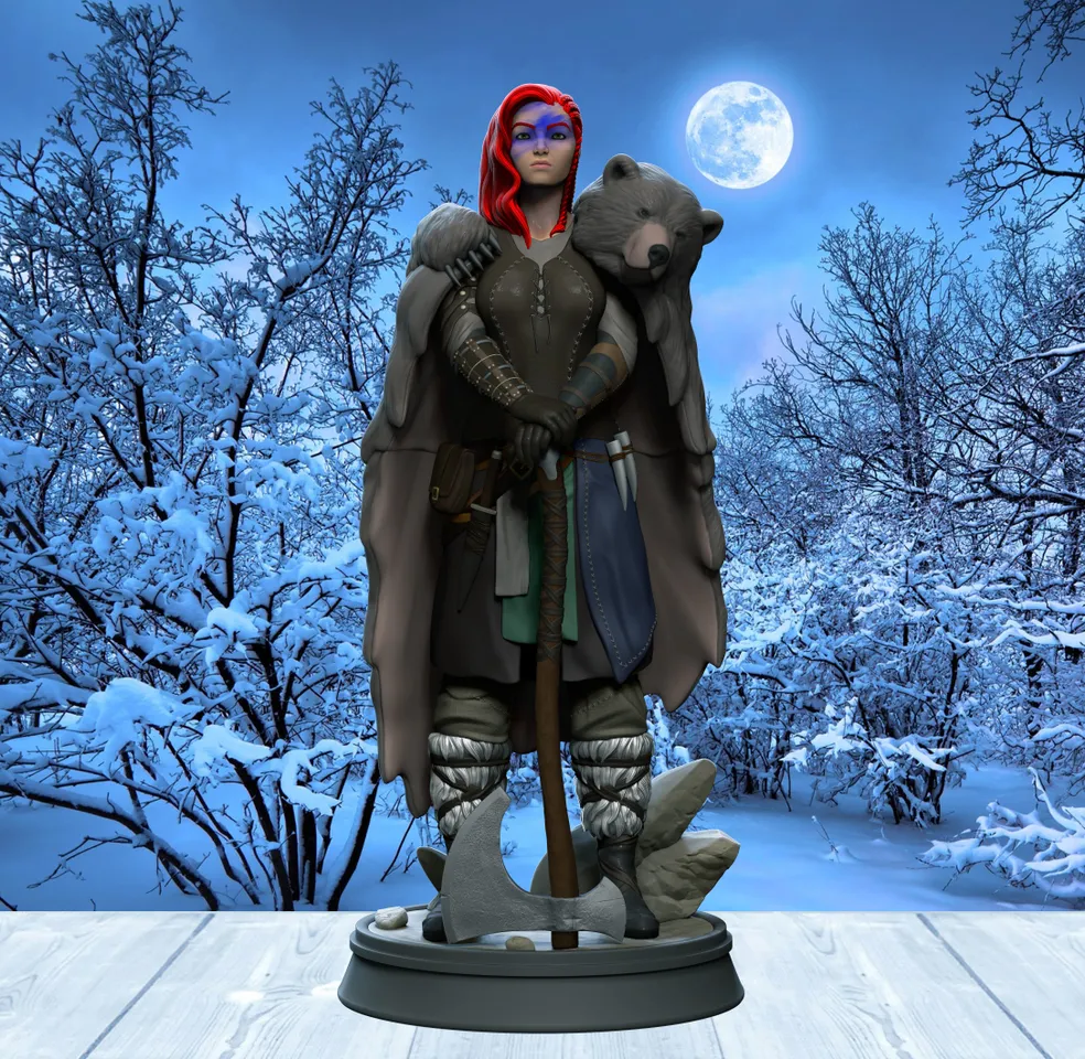 Barbarian Woman by AndréCgArt | Download free STL model | Printables.com