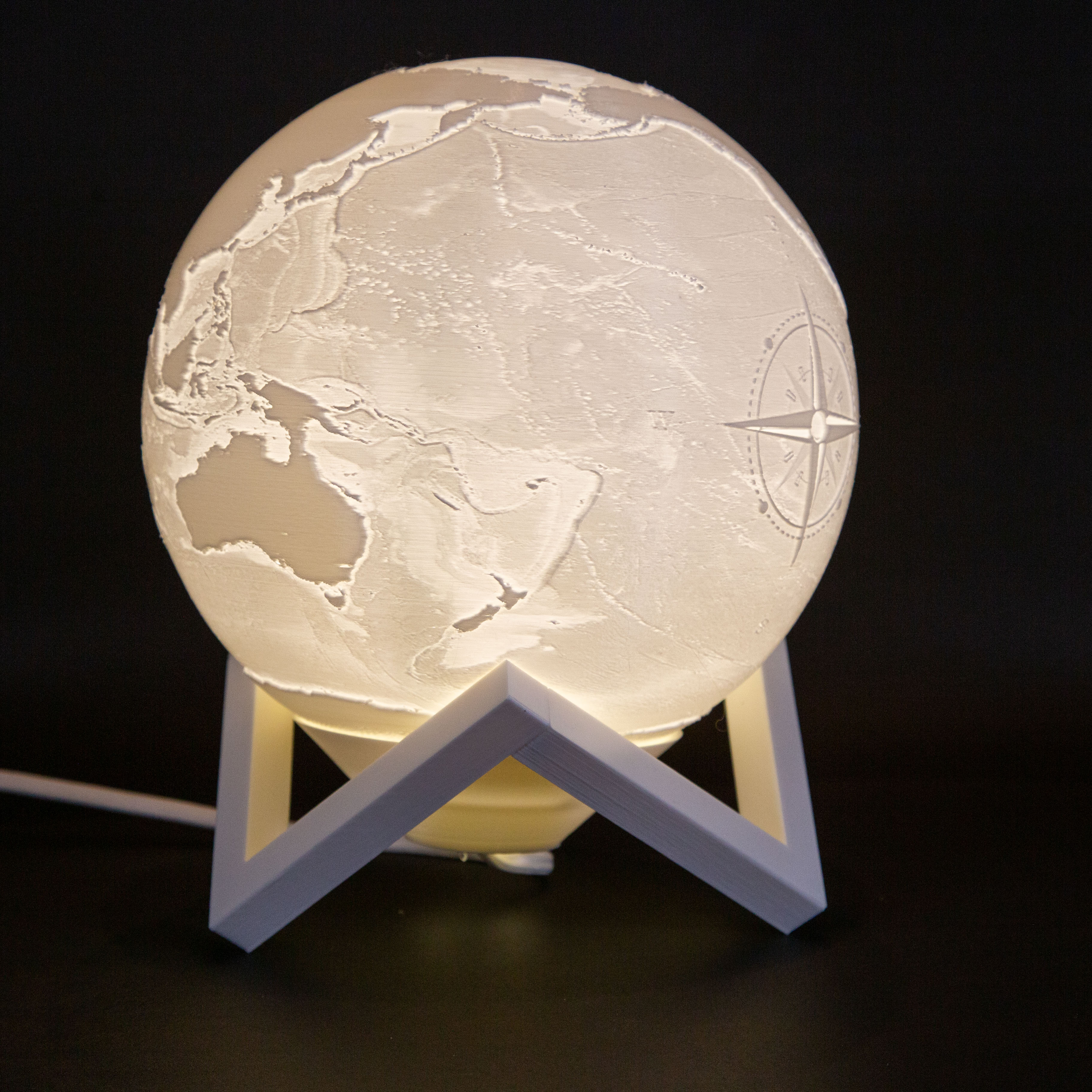 Large Earth Globe Lamp by Daniel Ryan | Download free STL model ...