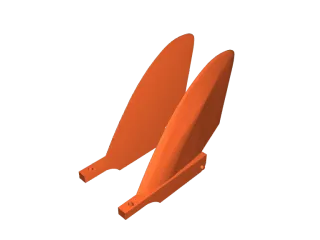 Surf Kayak Cutaway Fins by Mikedebarra | Download free STL model ...