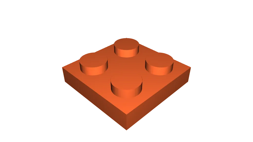 Lego Compatible (3022.dat) Plate 2 x 2 by thall72 | Download free STL ...