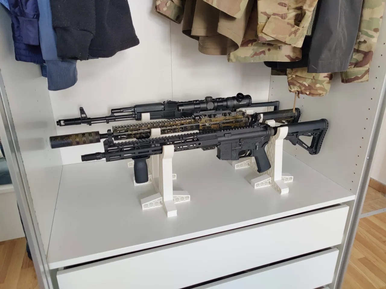 Modular, stackable rifle stand by michalgerhat | Download free STL ...