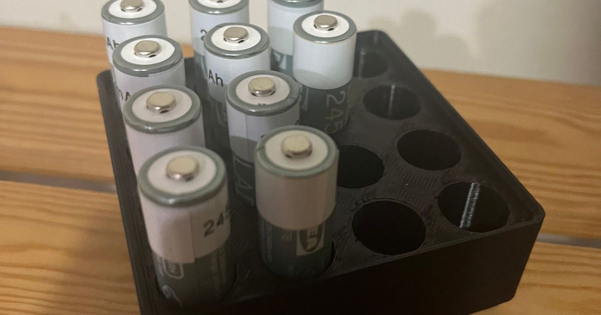 Gridfinity AA Battery Storage by Altirix | Download free STL model ...