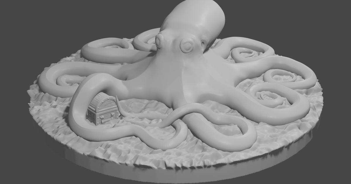 Octopus with base por marklinmax | Descargar modelo STL gratuito ...