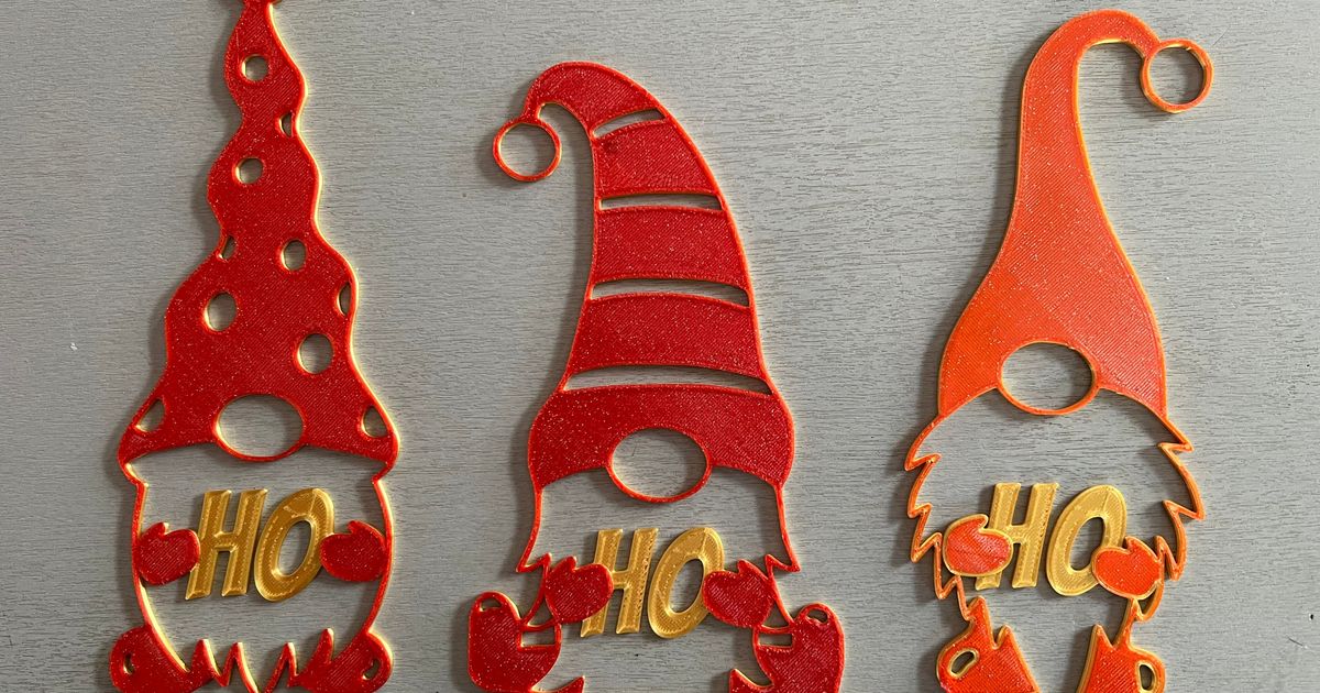 Christmas Gnome "Ho Ho Ho" by PhenixPapillon | Download free STL model ...