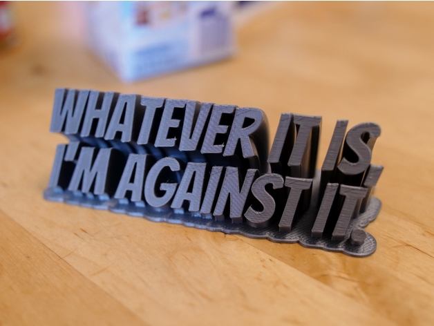 Sweeping 2-line name plate by Makkuro | Download free STL model ...