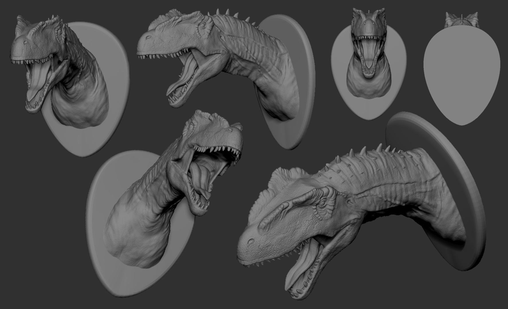 Allosaurus Head von José Ferrari | Kostenloses STL-Modell herunterladen ...