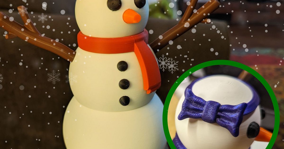 Bow for Giant Snowman Fidget by JamesThePrinter | Download free STL ...