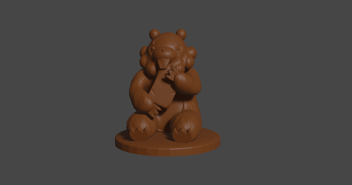 Pokemon inspired, Bidoof, Tabletop DnD miniature by ...