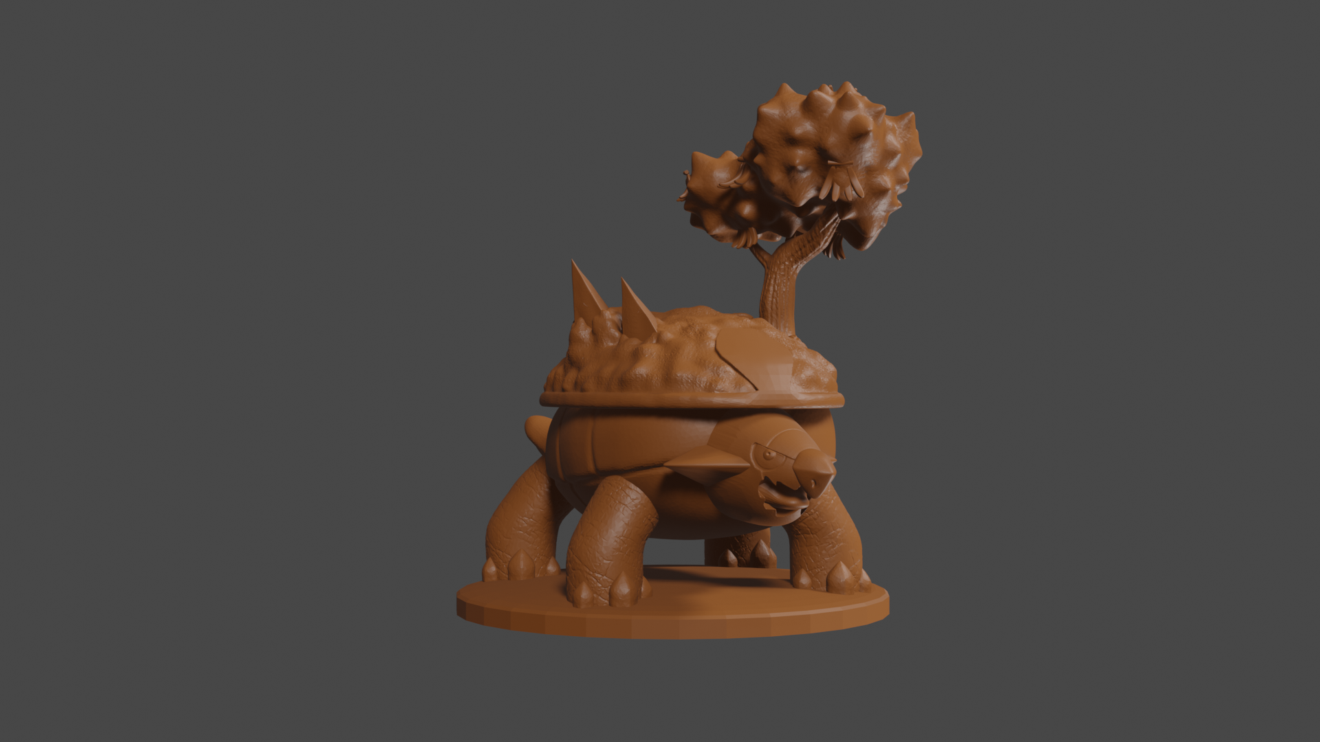 Pokemon inspired, Torterra, Tabletop DnD miniature by ...