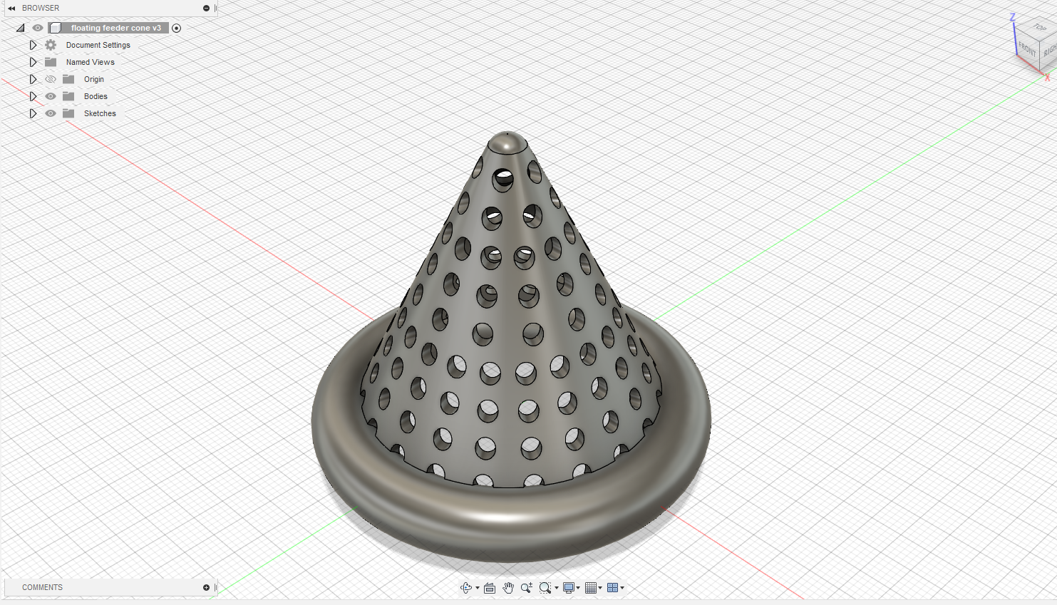 Aquarium floating feeder cone by Aquamadness.gr | Download free STL ...