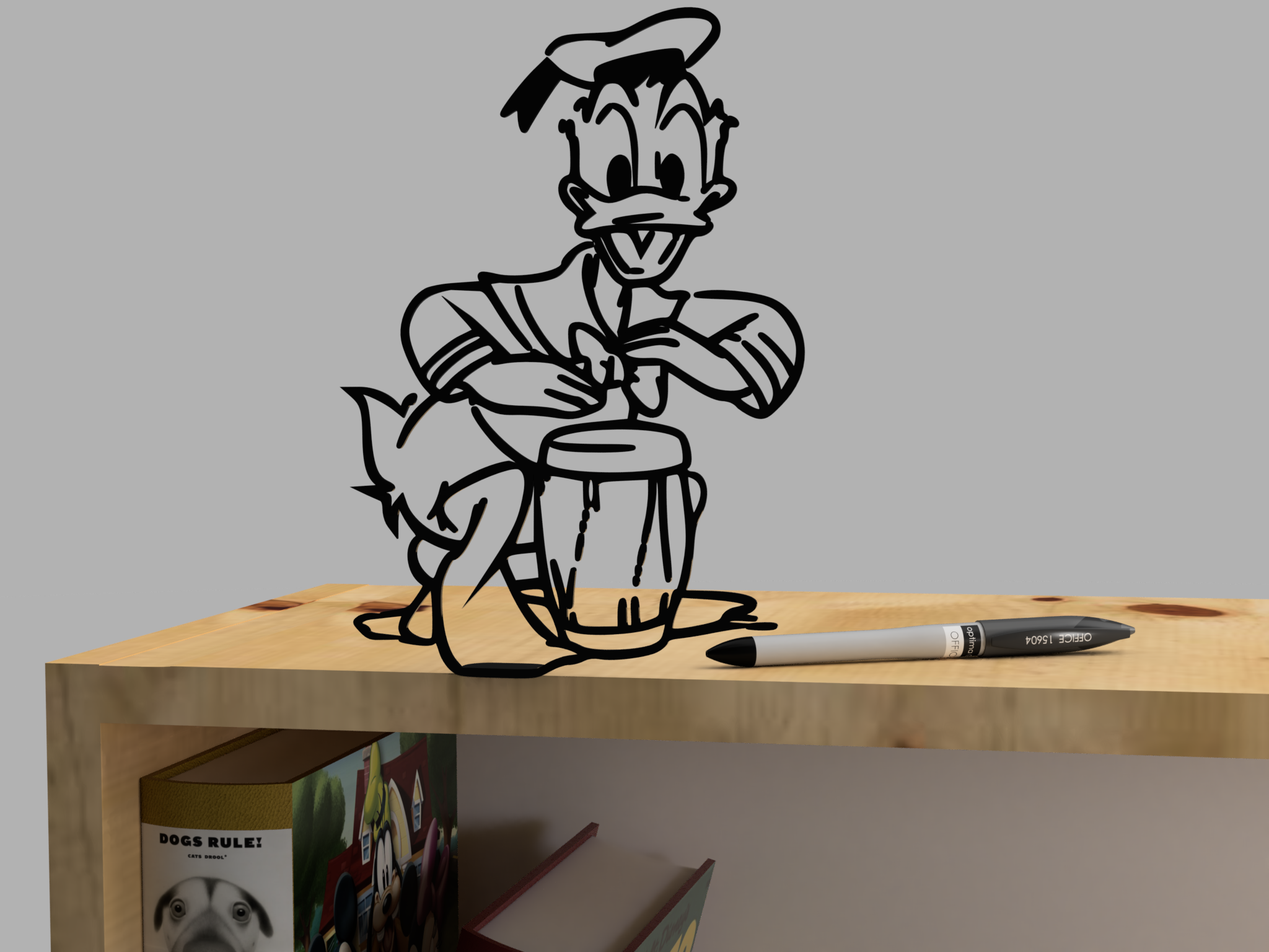 Donald Duck playing a bongo by Joe | Download free STL model ...
