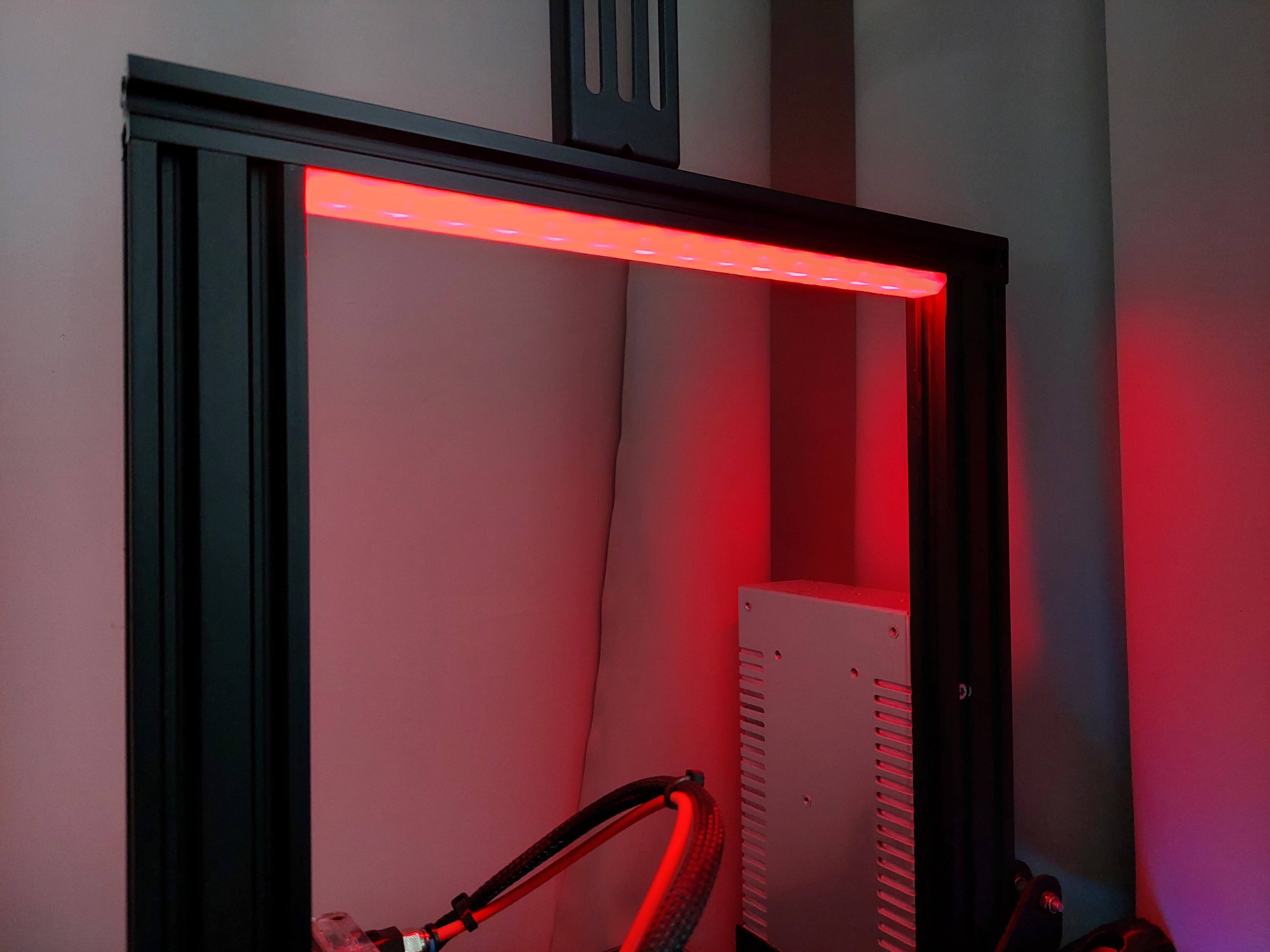 Ender 3 RGB light bar / led strip diffuser neopixel by KarolNI ...