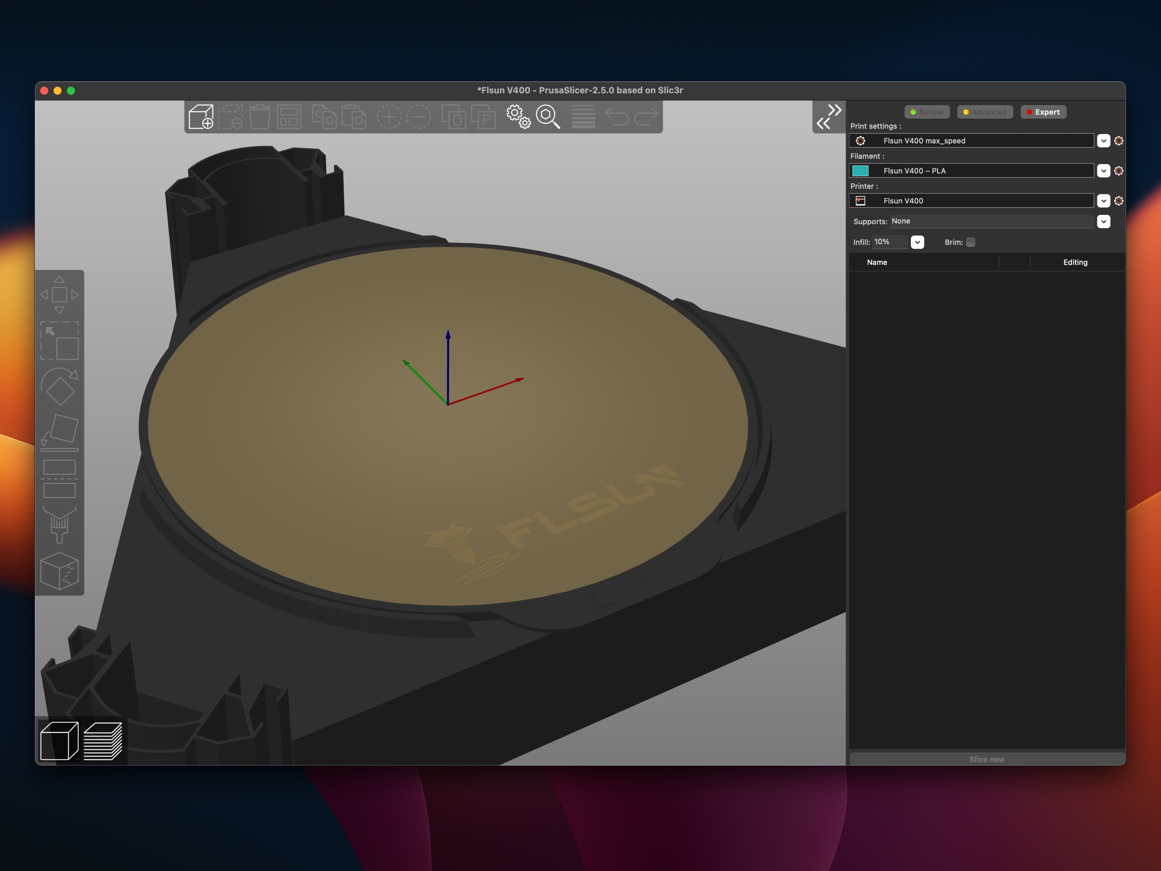 FLSUN V400 golden PEI buildplate texture for PrusaSlicer par flux ... FLSUN V400 golden PEI buildplate texture for PrusaSlicer par flux ...