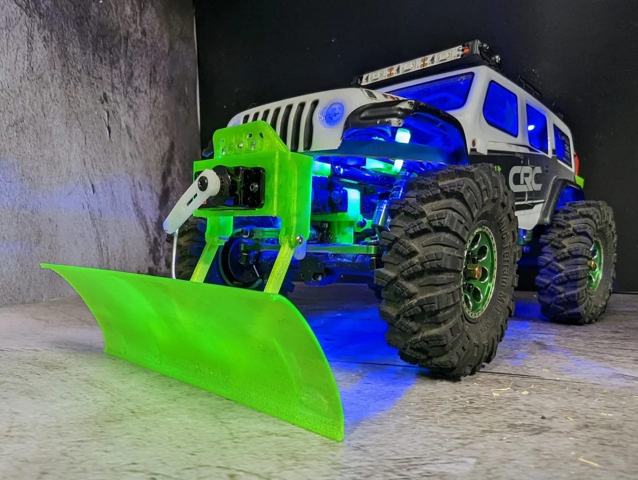 SCX24 - Snow Plow Mount for Emax Servos with 3mm LED Mounts by Chris | Download free STL model ...